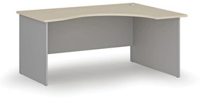 Ergonomický kancelářský pracovní stůl PRIMO GRAY, 1600 x 1200 mm, pravý, šedá