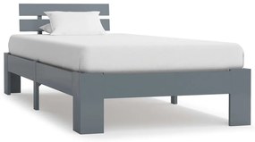 283167 vidaXL Rám postele šedý masivní borové dřevo 100 x 200 cm