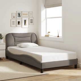 Rám postele s LED bez matrace Hvar Taupe 100x200 cm Látka 3213687