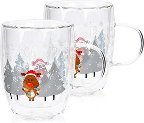 4Home Termo sklenice Mug Reindeer Hot&Cool 270 ml, 2 ks
