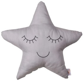 Šedý dětský polštářek s příměsí bavlny Apolena Pillow Toy Star, 35 x 35 cm