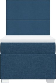 Box spring postel s matrací modrá 80x200 cm textil 3292614
