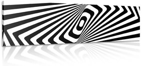 Obraz černobílá iluze - 120x40 cm
