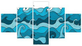 Obraz - Abstrakce, moře (125x70 cm)