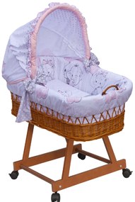Košík pro miminko s boudičkou Scarlett Gusto - růžová