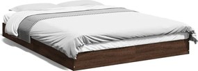 vidaXL Rám postele 140 x 190 cm kompozitní dřevo [842041] Barva: hnědý dub