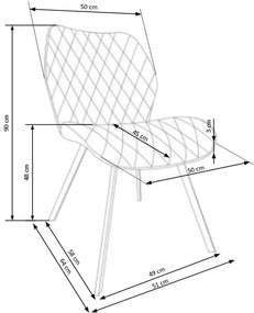 Designová židle Eviana šedá