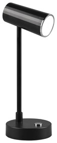 Leskle černá LED stmívatelná stolní lampa (výška 28 cm) Lenny – Trio