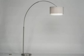 Stojací designová oblouková lampa Soffito Taupe Yersey