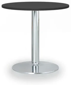 Konferenční stolek ZEUS II, průměr 60 cm, chromovaná podnož, grafit