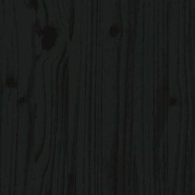 Petromila Knihovna / dělicí stěna černá 60x30x103,5 cm masivní borovice