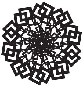 Mystická mandala - dřevěný obraz na stěnu od 2opice.cz Materiál: DUB SONOMA, Velikost (mm): 350 x 350