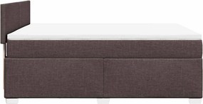 Box spring postel s matrací tmavě hnědá 140x190 cm textil 3285879