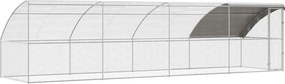 Klec na kuřata 4 ks Stříbrná 800 x 200 x 200 cm Ocel a PE 3368324