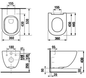 Jika Mio WC závěsné Rimless včetně sedátka SlowClose, bílé H8667160000001