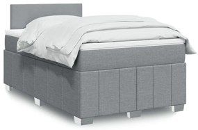 Box spring postel s matrací světle šedá 120x190 cm textil 3287000