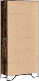 Knihovna kouřový dub 80 x 31 x 169 cm kompozitní dřevo 3295314
