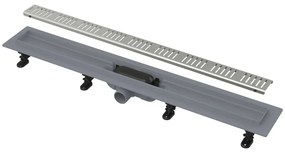 Alca - Sprchový žlab Simple 55 cm, s okrajem pro perforovaný rošt, včetně roštu, nerez mat APZ10-550M