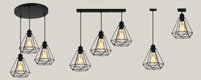 Toolight - Stropní lampa Reno 1xE27 180986, černá, OSW-00011