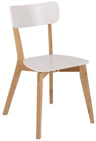 Jídelní židle ve skandinávském stylu Bílá KOMOS