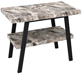 Sapho TWIGA umyvadlový stolek 100x72x50 cm, černá mat/šedý kámen - VC442-100-10