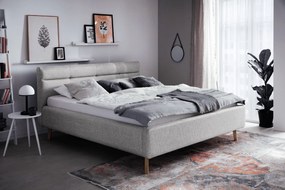 Čalouněná postel LOTTE 180x200 s úložným prostorem, tmavě šedá