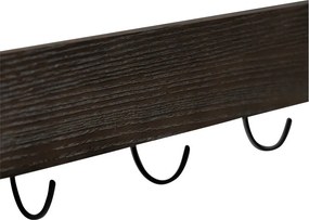 Nástěnný věšák v dekoru jasanu v tmavě přírodní barvě s poličkou 120 cm Protopia – DAN-FORM Denmark