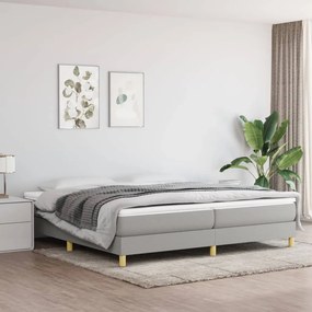 Rám postele s boxspringem světle šedý 200 x 200 cm textil 3120638
