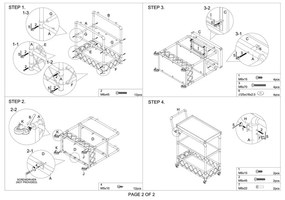 Pojízdný servírovací vozík Mauro Ferretti Manhattan