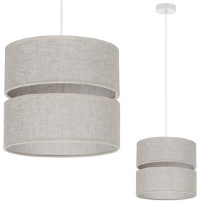 Závěsné svítidlo Jen, 1x světle béžové textilní stínítko, (fi 20 cm), w