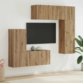 Nástěnná skříňka na TV 5 ks Artisanový dub Kompozitní dřevo 3402777