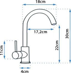 Rea Talisa - Vysoká umyvadlová baterie, Zlatá, REA-B1020