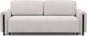 Béžová rozkládací/s úložným prostorem pohovka z textilie bouclé 244 cm Arcadova – ELTAP