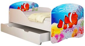 Dětská postel - Rybka 160x80 cm + šuplík