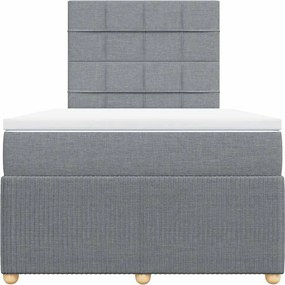 Box spring postel s matrací světle šedá 120 x 200 cm textil 3292023