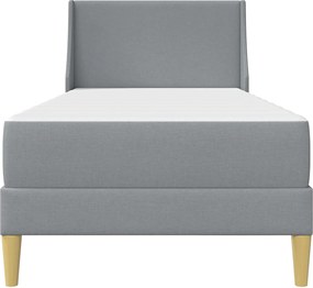 Rám postele s matrací s čelo Světle šedá 80x 200 cm Polyester 3414704