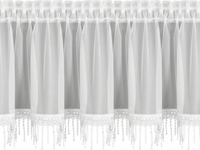 KRÁTKÁ ZÁCLONA NA PÁSCE MANUELA 150X40 CM BÍLÁ