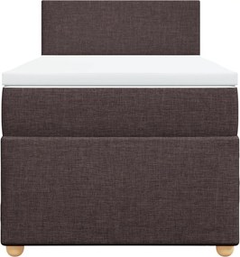 Box spring postel s matrací tmavě hnědá 100 x 200 cm textil 3288887