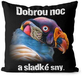 Polštář Dobrou noc a sladké sny (Velikost: 55 x 55 cm)