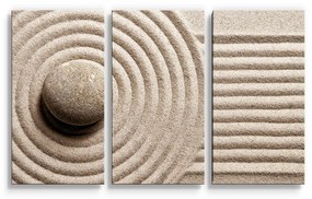 Sablio Obraz - 3-dílný Otisk v písku - 120x80 cm