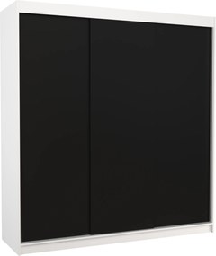 ADRK Furniture Posuvná skříň MEGAN 200 SW-MEG-W+B-200+A683