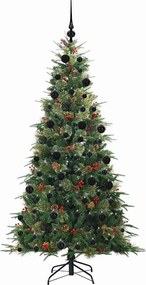Umělý Skládací Vánoční Strom s stojanem Zelená 210 cm PE a PVC 3397433