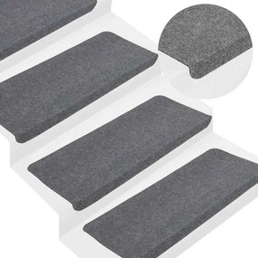 Samolepicí podložky na schody 30 ks šedé 65x24,5x3,5 cm 3365913