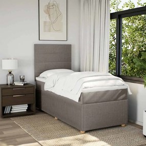 Box spring postel s matrací taupe 100 x 200 cm textil 3291971