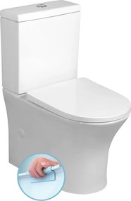 Bruckner Bruckner, DARIO RIMLESS WC kombi mísa s nádržkou, spodní/zadní odpad, bílá, 201.437.4