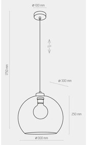 Lustr na lanku CUBUS 1xE27/60W/230V