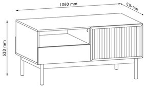 SAORI | konferenční stolek ST | 106x63,6 cm | dub cremona