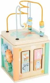 Small Foot Motorická kostka v pastelových barvách / od 12 měsíců