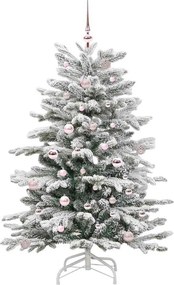 Umělý Skládací Vánoční Strom Bílá 150 cm PE a PVC 3395633