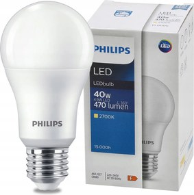 LED žárovka E27 PHILIPS 4,9W 470lm - teplá bílá